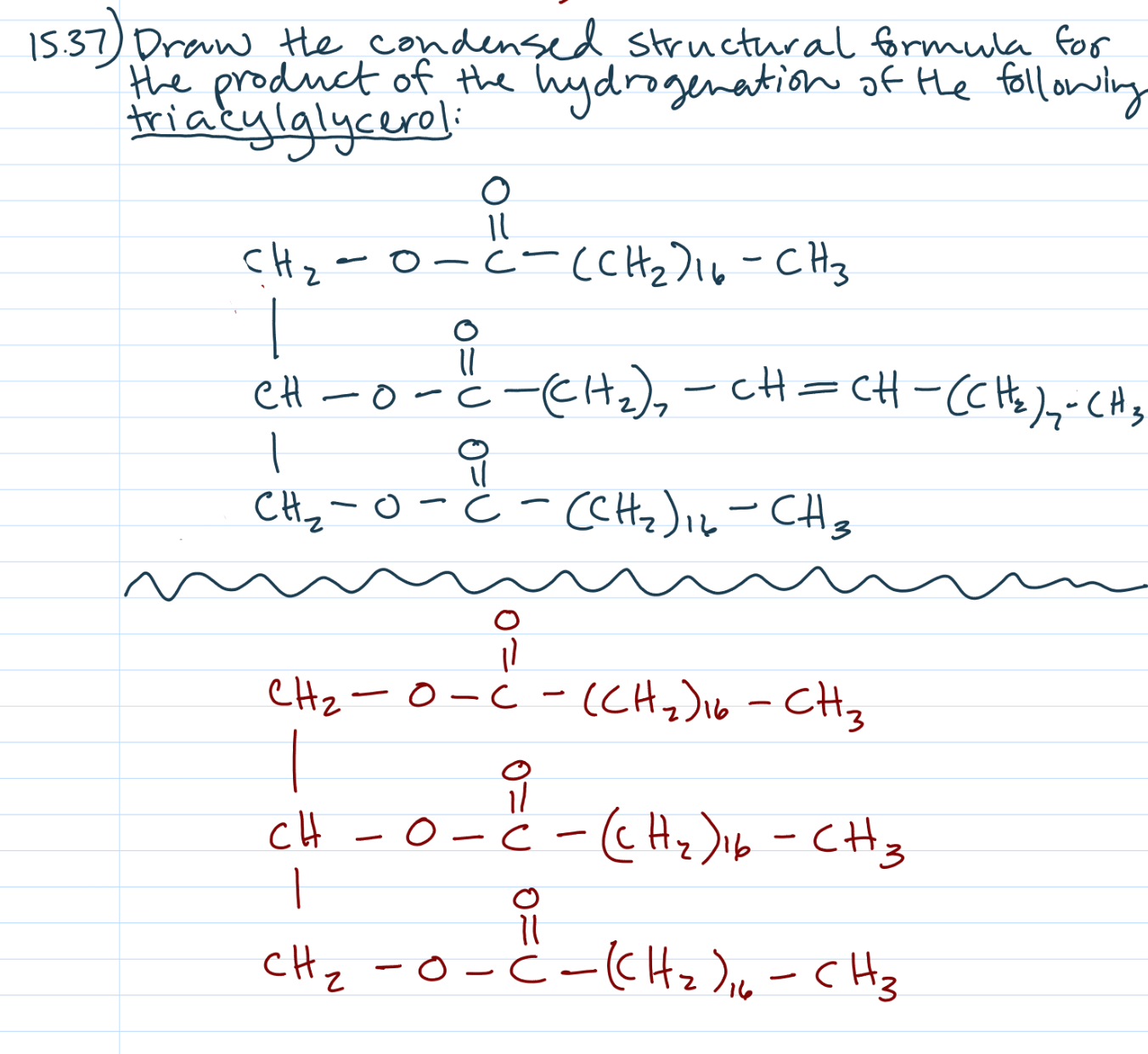 Solved 15.37) Draw the condensed structural formula for the | Chegg.com
