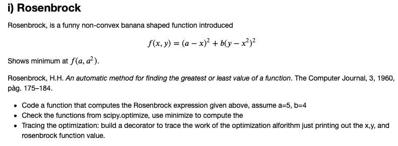 Solved PYTHON i) Rosenbrock ----- Rosenbrock, is a funny | Chegg.com