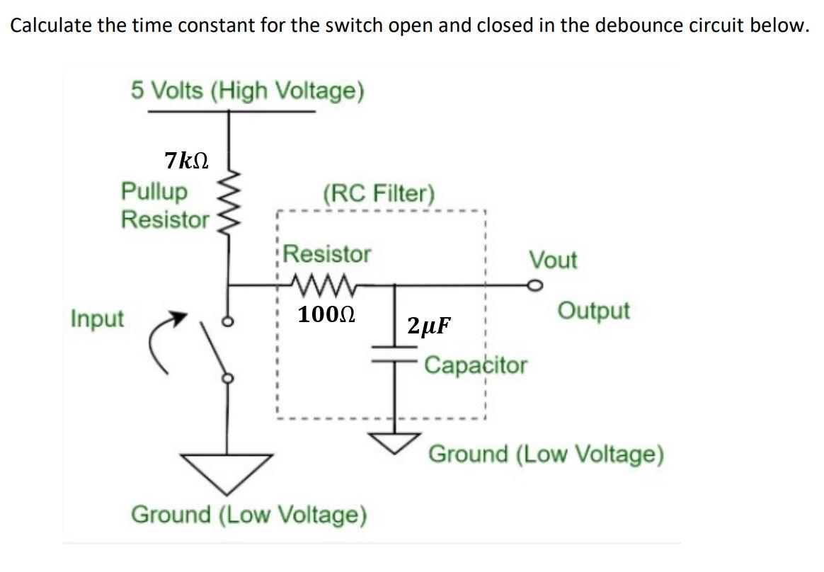 Solved Calculate the time constant for the switch open and | Chegg.com