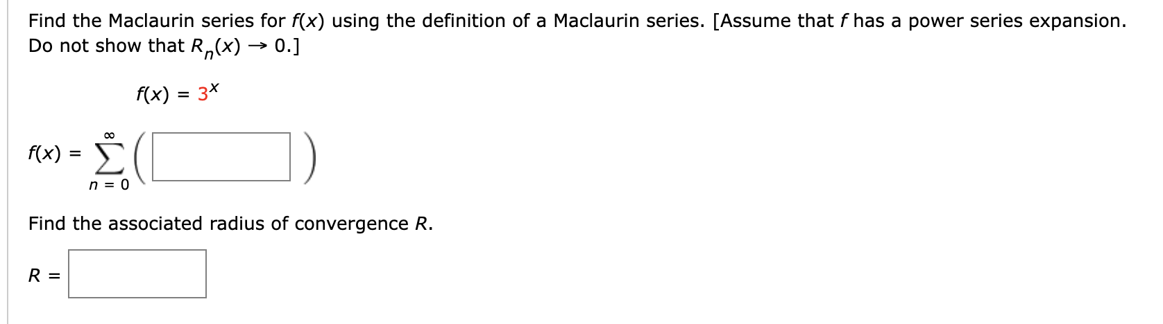 Solved Find the Maclaurin series for f(x) using the | Chegg.com