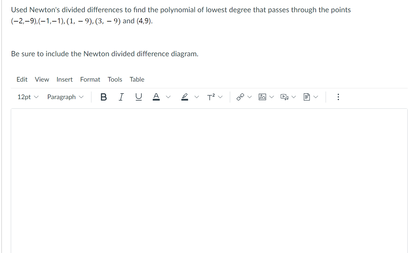 Solved Used Newton's divided differences to find the | Chegg.com