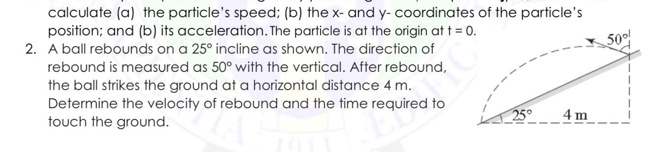 Solved 500! calculate (a) the particle's speed; (b) the x- | Chegg.com