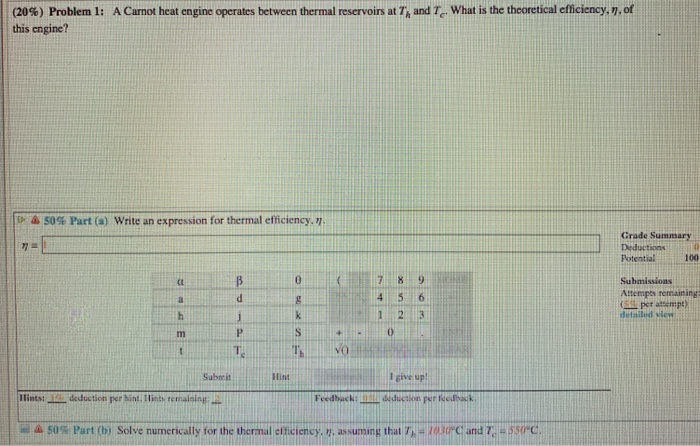Solved what is the theoretical efficiency, of A Carnot heat | Chegg.com
