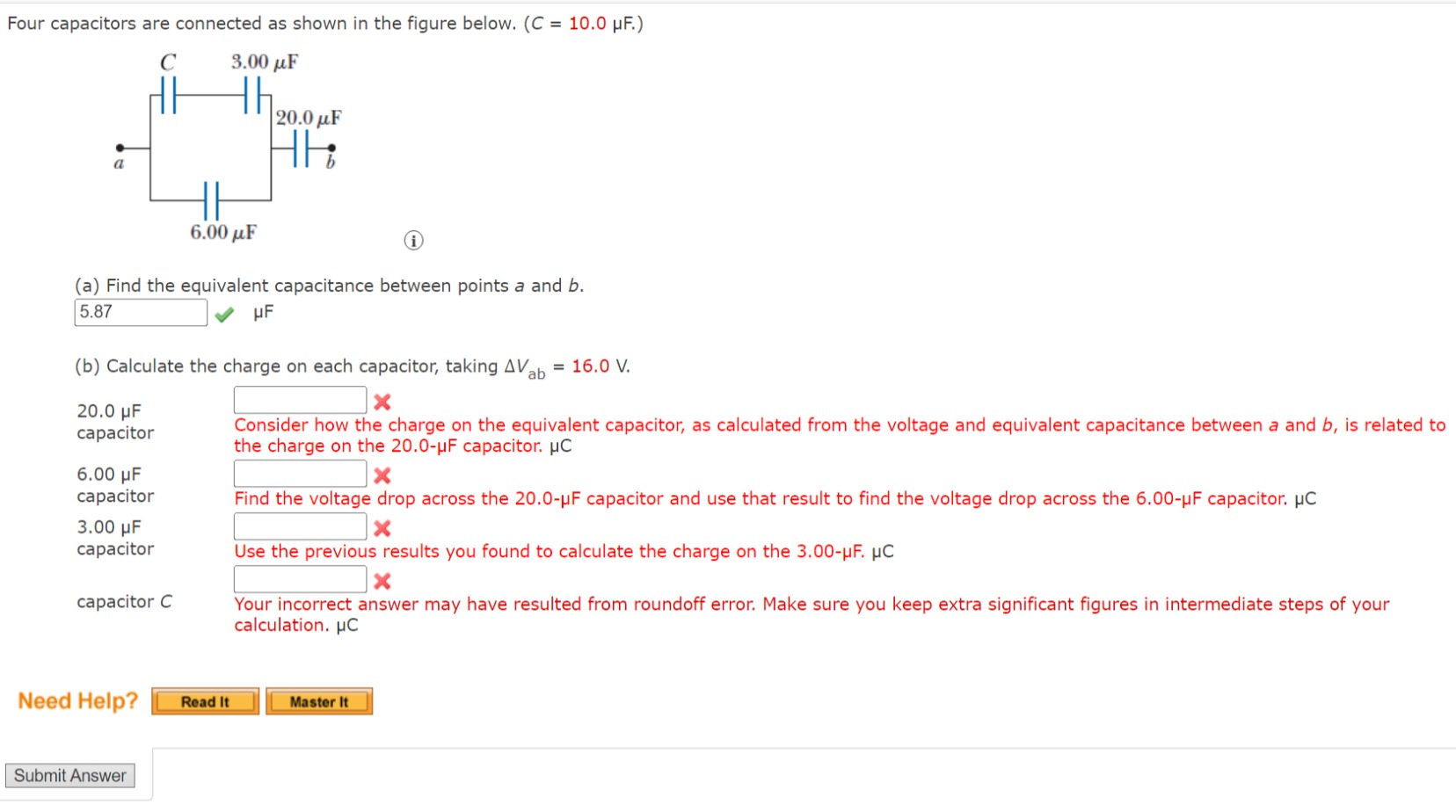 Solved Four Capacitors Are Connected As Shown In The Figure