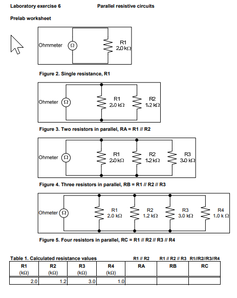 Solved Laboratory exercise 6 Parallel resistive circuits | Chegg.com