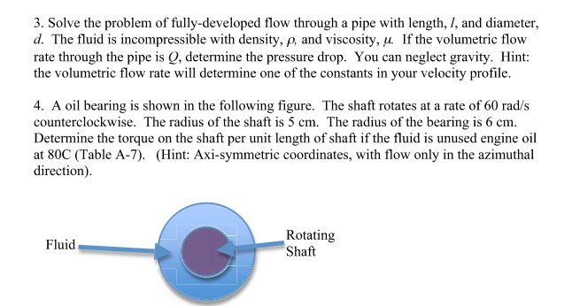 Solved 3. Solve the problem of fully-developed flow through | Chegg.com