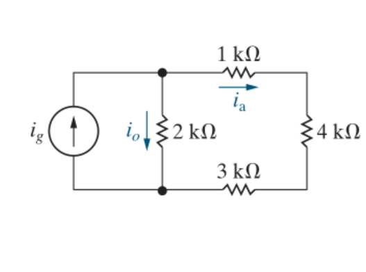 Solved The Current Ia In The Circuit Shown Is 45 Mafind 