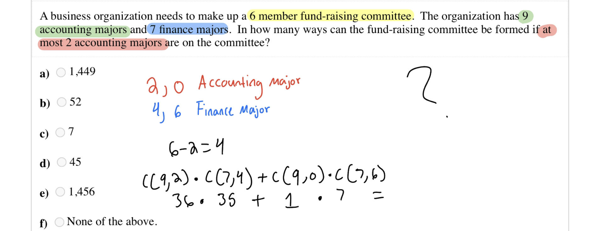 Solved A business organization needs to make up a 6 member | Chegg.com