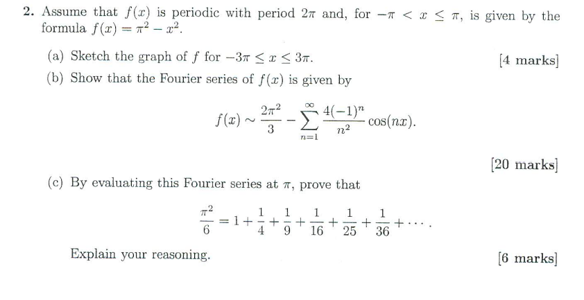 Solved Assume that f(x) is periodic with period 2pi and for | Chegg.com