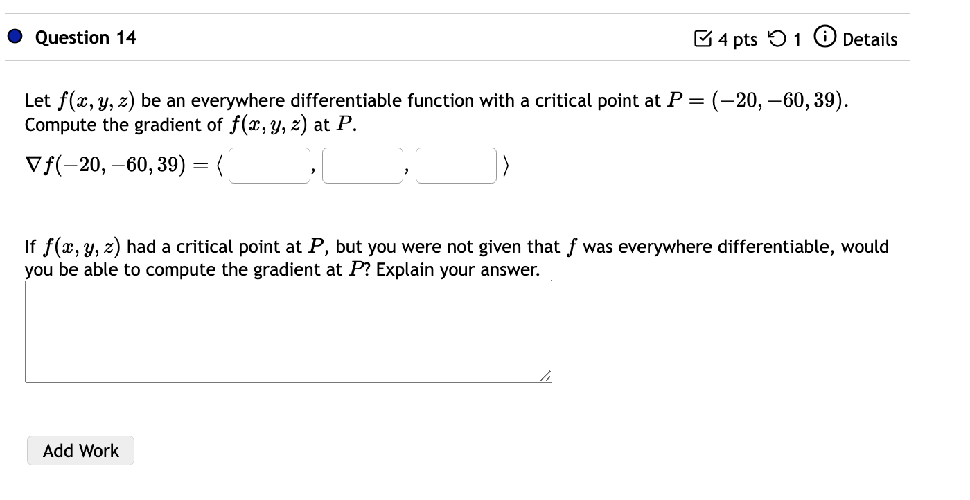 Solved Let f(x,y,z) be an everywhere differentiable function | Chegg.com