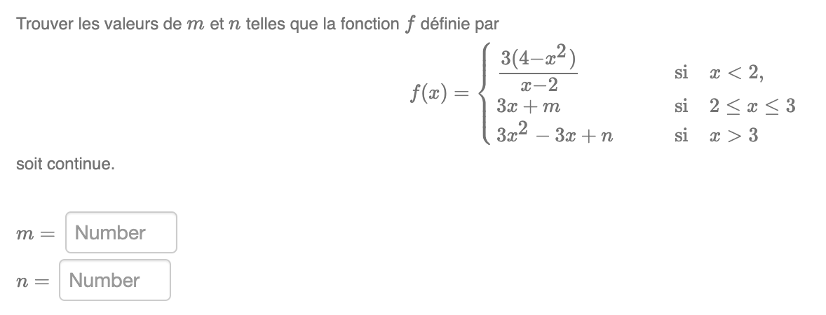 Solved On considère la fonction f(x)={x−3x2−10x+21x+a si x