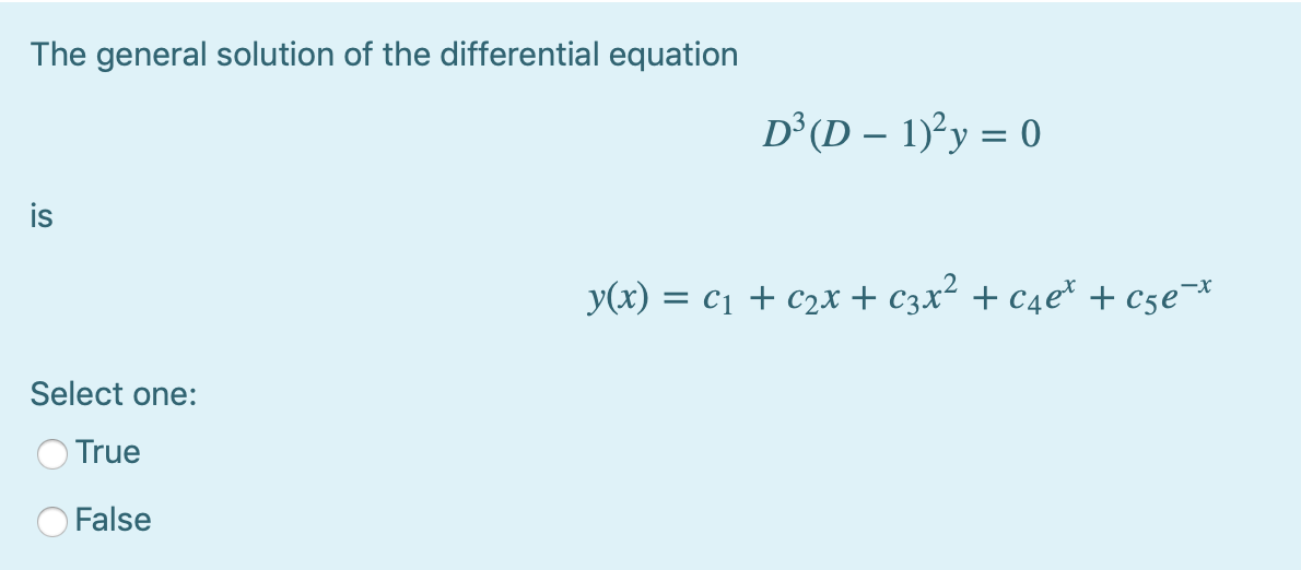 Solved The general solution of the differential equation DPD | Chegg.com