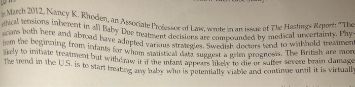 Solved ln March 2012, Nancy K. Rhoden, an hical tensions | Chegg.com