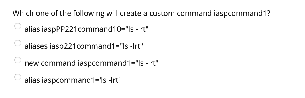 Solved Which one of the following will create a custom | Chegg.com