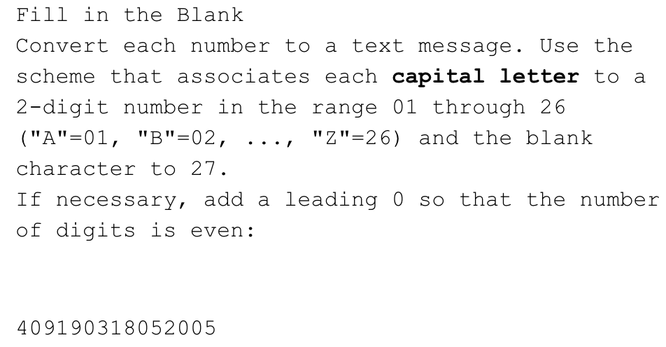 Solved Fill in the Blank Convert each number to a text | Chegg.com