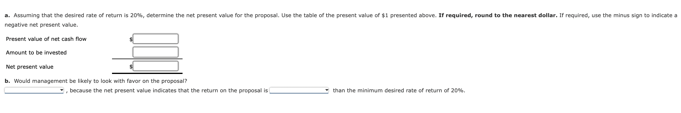 Solved Net Present Value Method The following data are | Chegg.com
