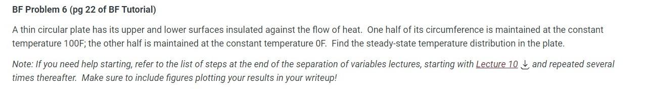 Solved BF Problem 6 (pg 22 of BF Tutorial) A thin circular | Chegg.com