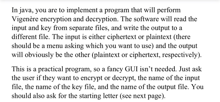 Solved In java, you are to implement a program that will | Chegg.com