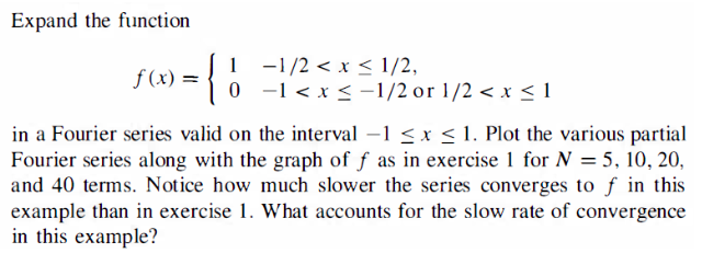 Solved Expand the function -1/2 | Chegg.com