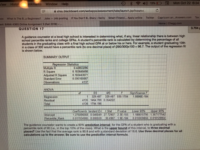 Solved View Histo Window Help 令4) 13% Mon Oct 22 6:24 | Chegg.com