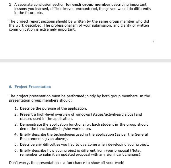Solved Our PROG 24178 project is a group project in which | Chegg.com