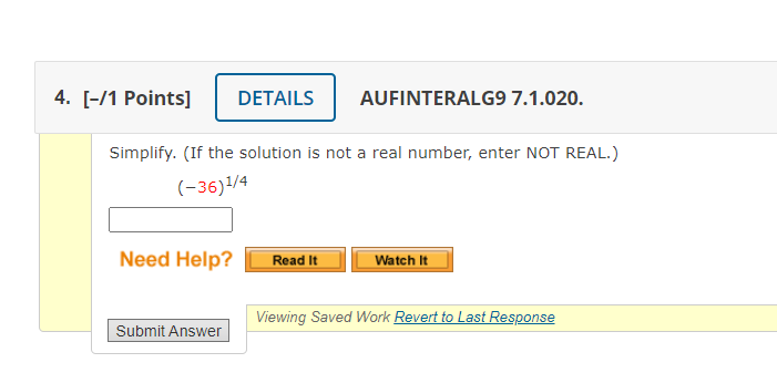 Solved Simplify. (If the solution is not a real number, | Chegg.com