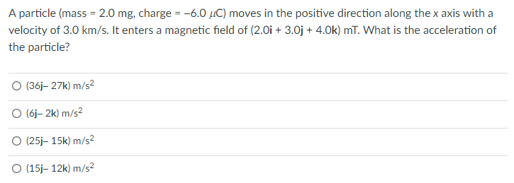Solved A particle (mass =2.0mg, charge =−6.0μC ) moves in | Chegg.com