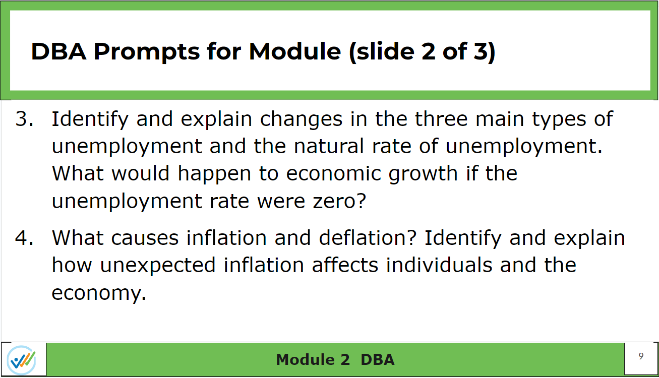 Solved Module 2: DBA Prompts (slide 3 of 3 ) 5. Compare and | Chegg.com