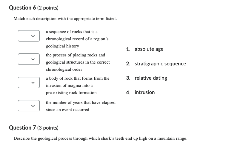 Solved Geology Part1 Strange rocks Part2 Getting handle | Chegg.com