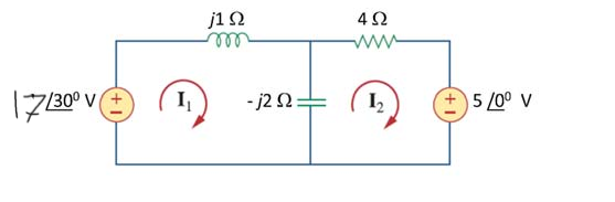 Solved using mesh analysis Calculate the currents I1 and I2 | Chegg.com