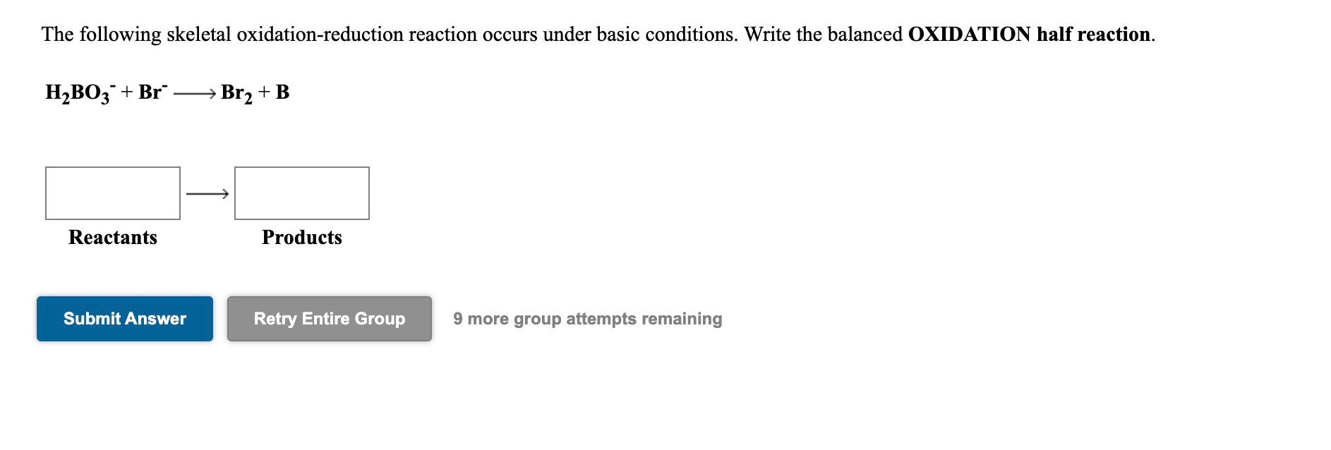 Solved The following skeletal oxidation-reduction reaction | Chegg.com