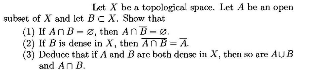 Solved Let x be ﻿a topological space. Let A be an | Chegg.com