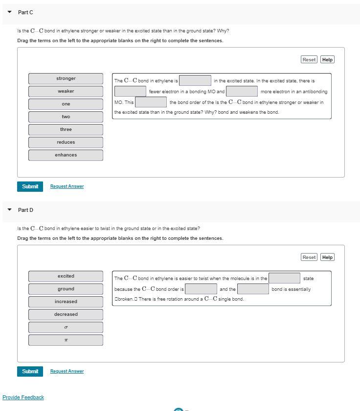 Solved Antibanding MO Part A AD AO Bonding MO Assuming this | Chegg.com