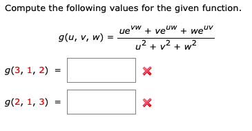 Solved Compute the following values for the given function. | Chegg.com