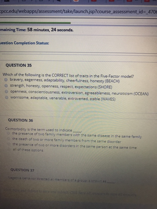 Solved pcc.edu/webapps/assessment/take/launch.jsp?course | Chegg.com