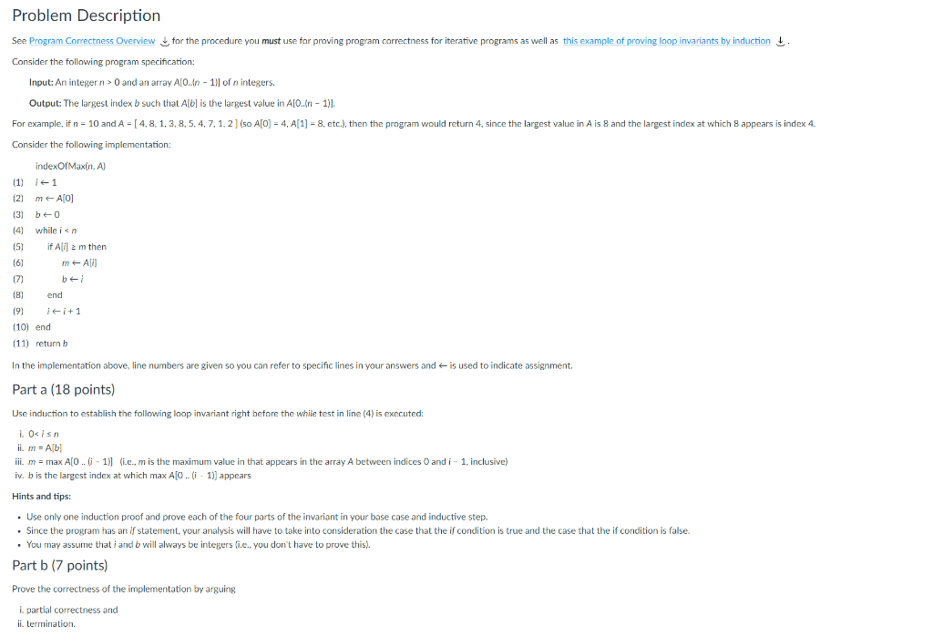 Solved Problem Description See Program Correctness Overview 6025