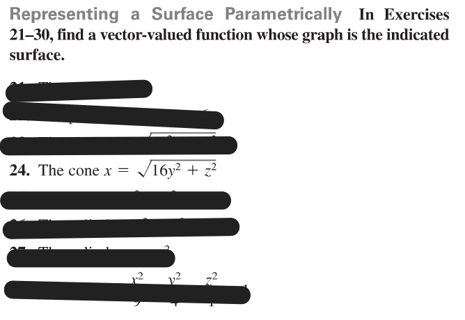 Solved Representing a Surface Parametrically In Exercises | Chegg.com