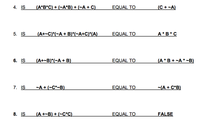 Solved Solve the following Boolean Algebra problems below. | Chegg.com