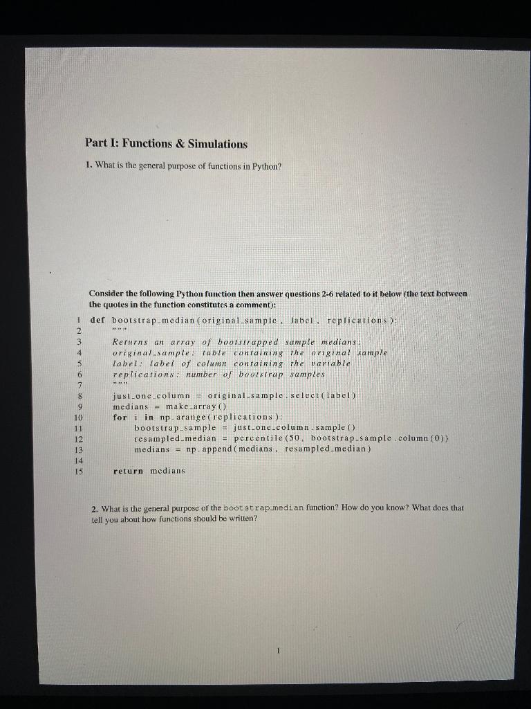 Solved Consider the following Python function and answer the | Chegg.com