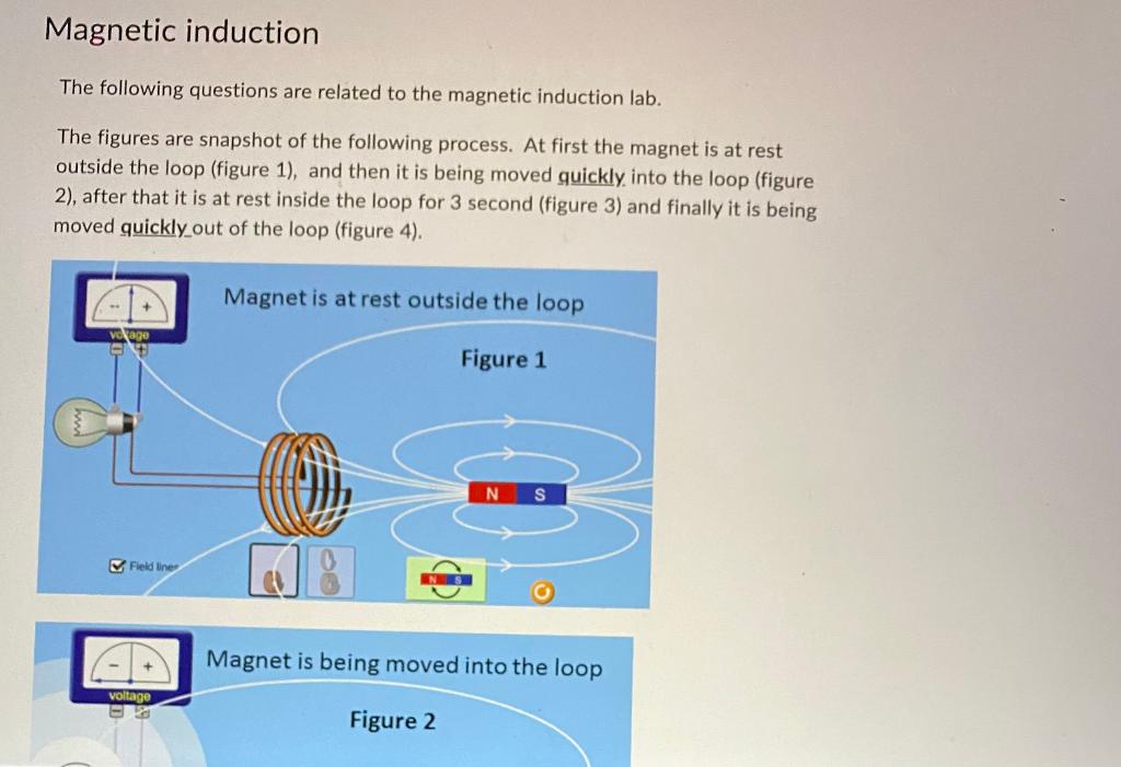 Solved Magnetic induction The following questions are | Chegg.com