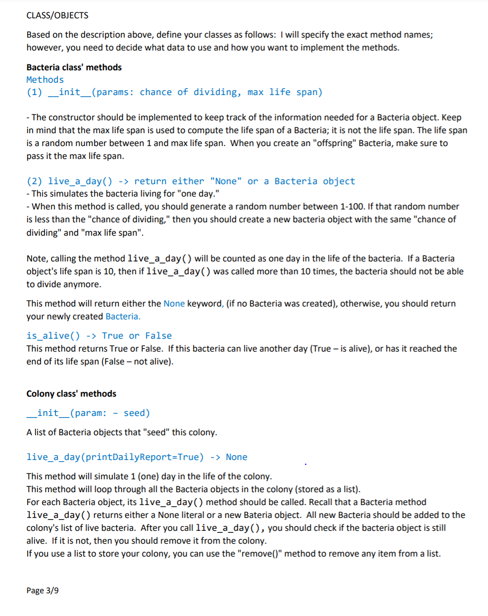 Solved Lab 8's Task – Simulation of a Colony of Bacteria | Chegg.com