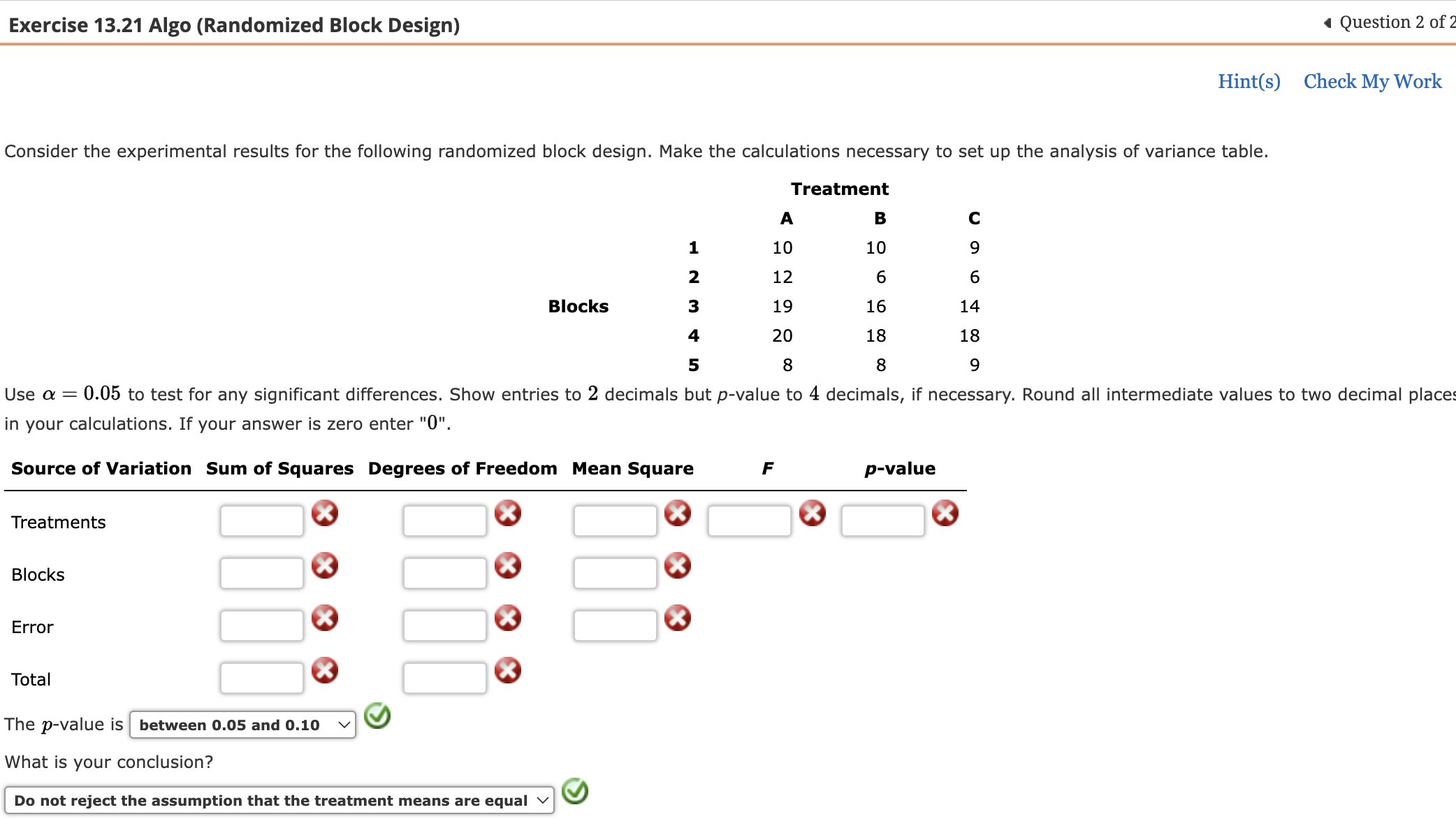 Solved Exercise 13.21 Algo (Randomized Block Design) | Chegg.com Solved Exercise 13.21 Algo (Randomized Block Design) | Chegg.com