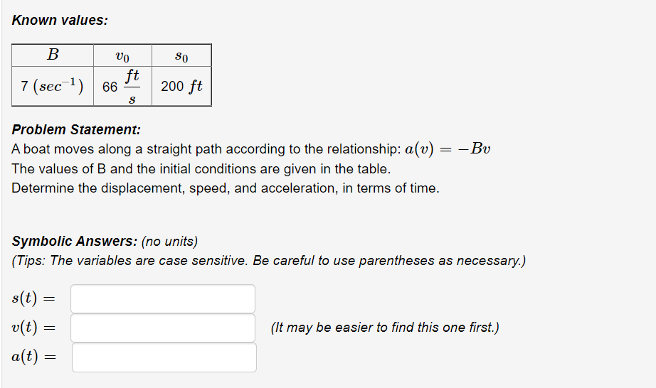 [Solved]: Known values: Problem Statement: A boat moves al