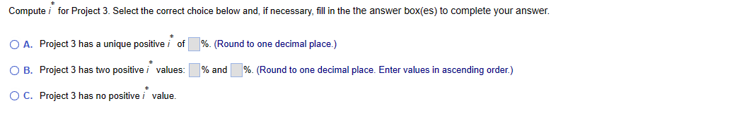 Consider the investment projects given in the table | Chegg.com