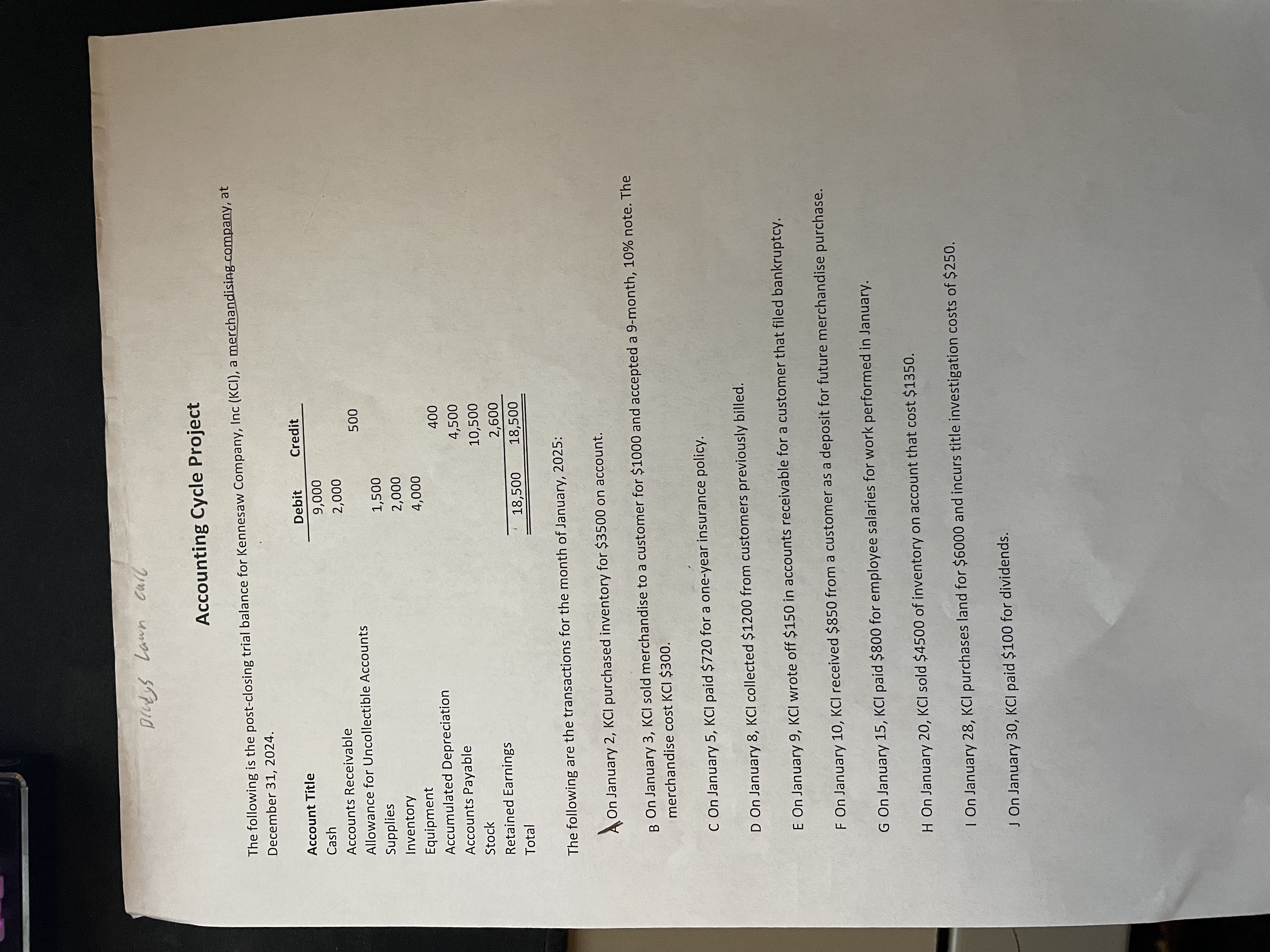 Solved by an EXPERT Accounting Cycle ProjectThe following is ﻿the ...