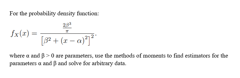 Solved For the probability density | Chegg.com
