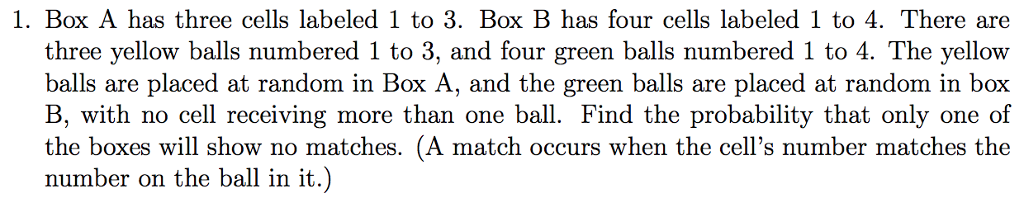 Solved 1. Box A has three cells labeled 1 to 3. Box B has | Chegg.com