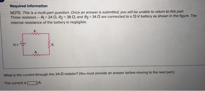 Solved Required information NOTE: This is a multi-part | Chegg.com