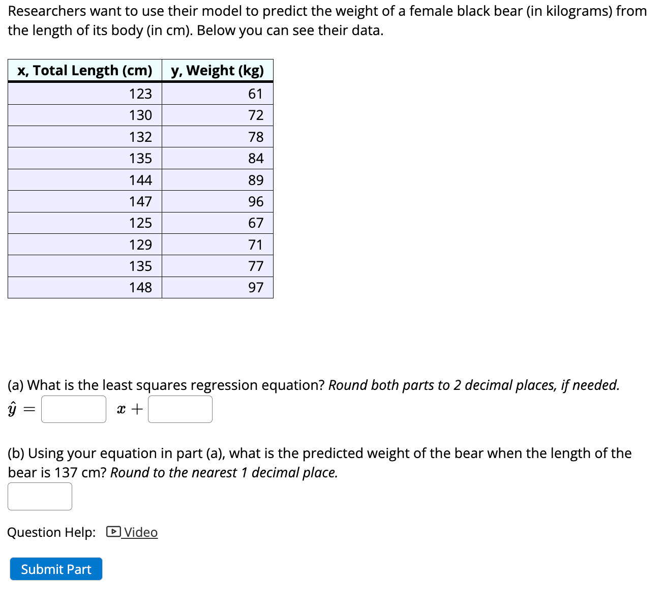 Solved Researchers want to use their model to predict the | Chegg.com