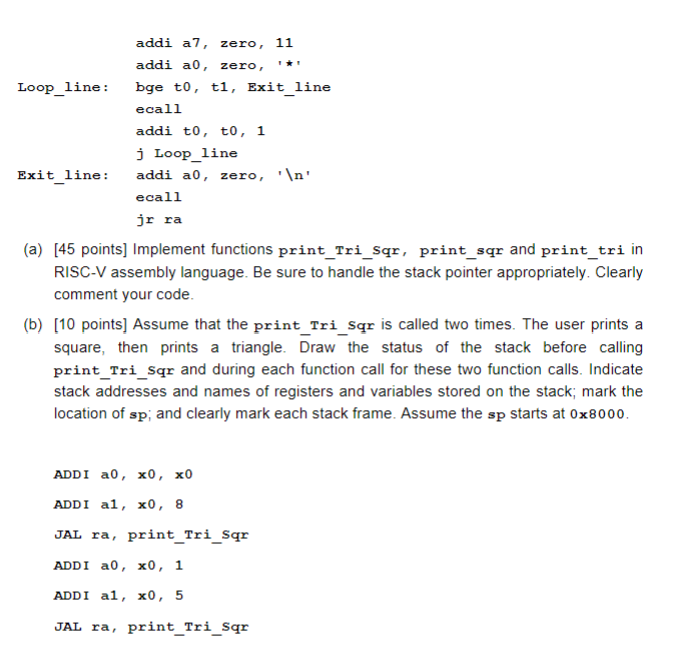 Solved 4. (55 Points) Write a program called print_Tri_Sqr | Chegg.com